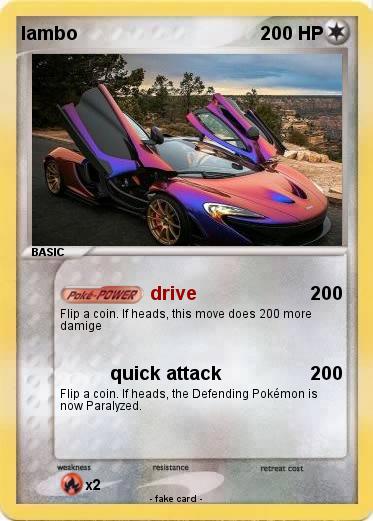 Pokémon lambo 180 180 - drive - My Pokemon Card