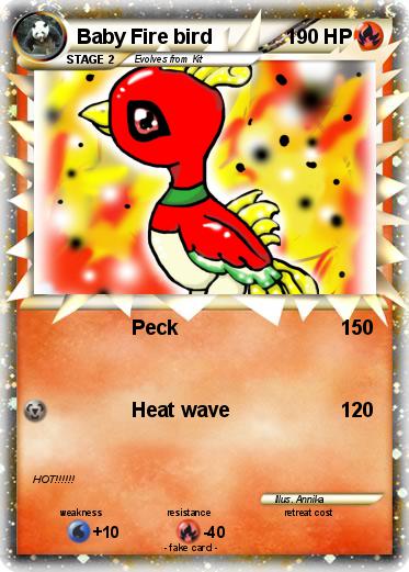 Pokémon Baby Fire bird - Peck - My Pokemon Card