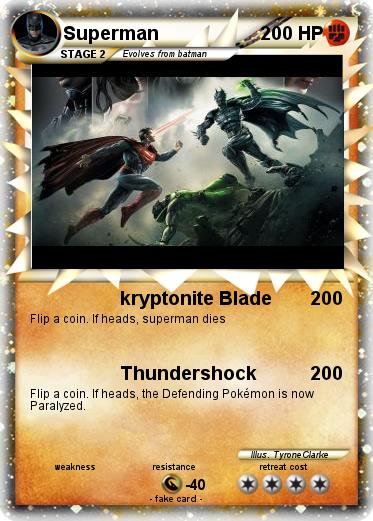 Pokémon Superman 827 827 - kryptonite Blade - My Pokemon Card