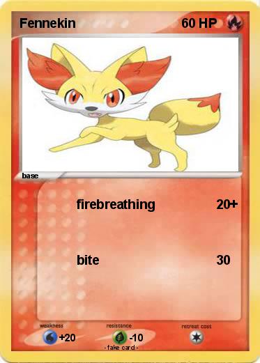 Pokémon Fennekin 462 462 - firebreathing - My Pokemon Card