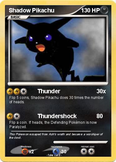 Pokémon Shadow Pikachu 402 402 - Thunder - My Pokemon Card