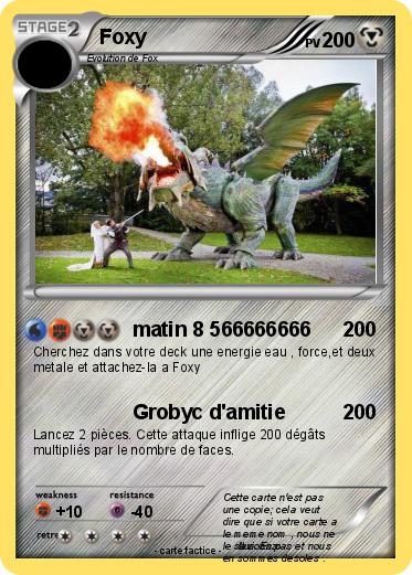 Pokémon Foxy 1687 1687 - matin 8 566666666 - Ma carte Pokémon