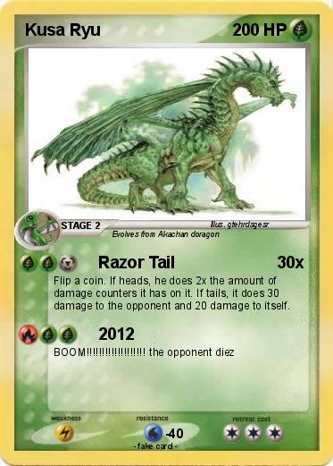 Pokémon Kusa Ryu - Razor Tail - My Pokemon Card