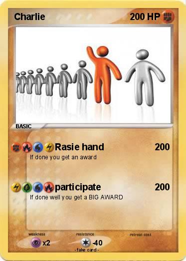 Pokémon Charlie 1044 1044 - Rasie hand - My Pokemon Card