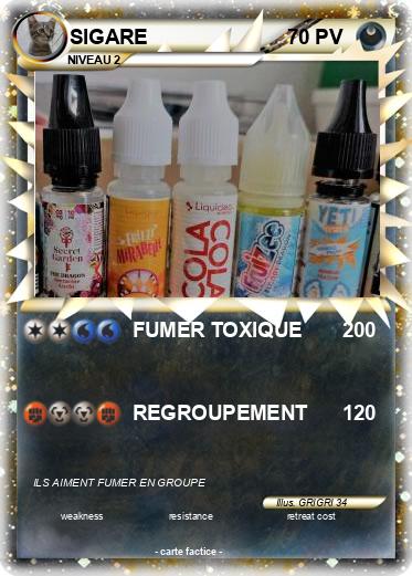 Pokémon SIGARE - FUMER TOXIQUE - Ma carte Pokémon