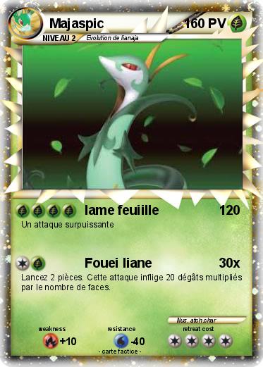 Pokémon Majaspic 257 257 - lame feuiille - Ma carte Pokémon