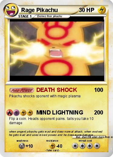 Pokémon Rage Pikachu 5 5 - DEATH SHOCK - My Pokemon Card