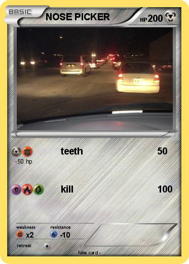 Pokémon NOSE PICKER 17 17 - teeth - My Pokemon Card