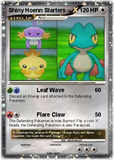 Pokémon Shiny Hoenn Starters - Leaf Wave - My Pokemon Card