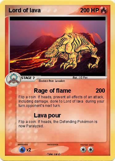 Pokémon Lord of lava 3 3 - Rage of flame - My Pokemon Card