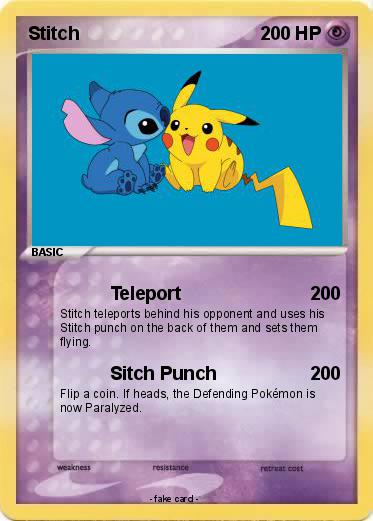 Pokémon Stitch 264 264 - Teleport - My Pokemon Card