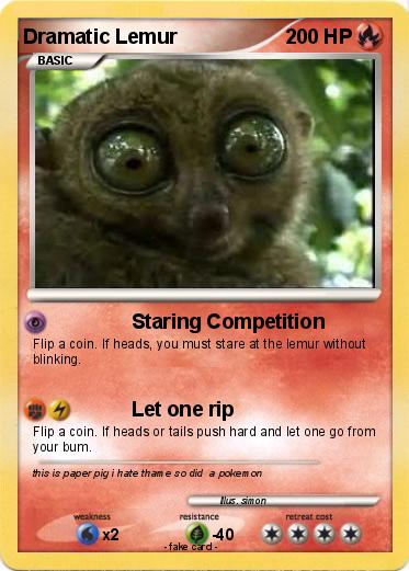 Pokémon Dramatic Lemur 1 1 - Staring Competition - My Pokemon Card