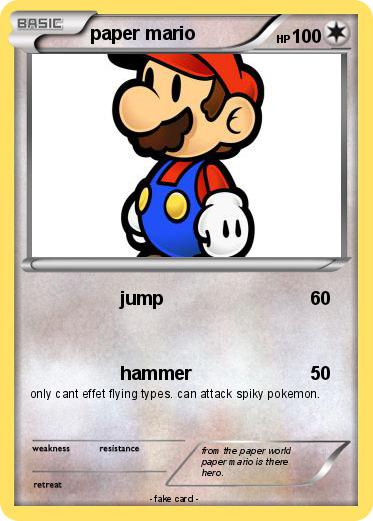 Pokémon paper mario 262 262 - jump - My Pokemon Card