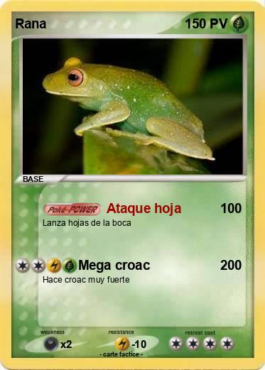 Pokémon Rana 84 84 - Ataque hoja - Ma carte Pokémon