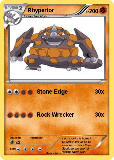 Pokémon Rhyperior 238 238 - Stone Edge - My Pokemon Card