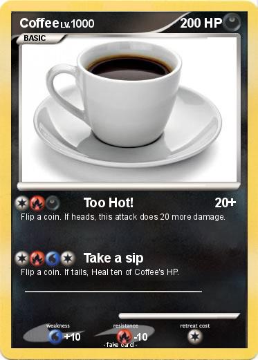 Pokémon Coffee 54 54 - Too Hot! - My Pokemon Card