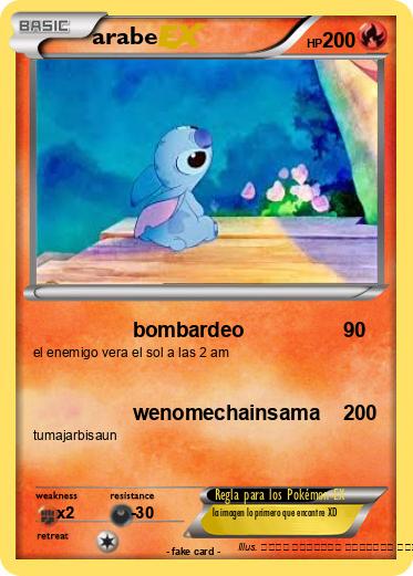 Pokémon arabe 45 45 - bombardeo - Mi carta pokémon