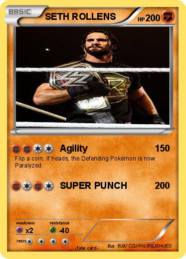 Pokémon SETH ROLLENS - Agility - My Pokemon Card