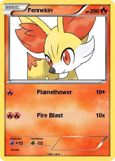 Pokémon Fennekin 355 355 - Flamethower - My Pokemon Card