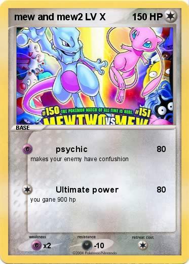 Pokémon mew and mew2 LV X 2 2 - psychic - My Pokemon Card