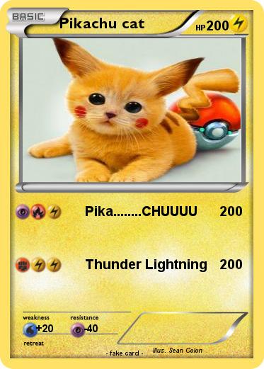 Pokémon Pikachu cat 91 91 - Pika........CHUUUU - My Pokemon Card