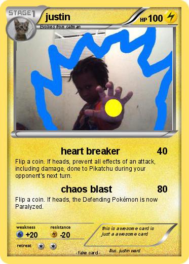 Pokémon justin 6467 6467 - heart breaker - My Pokemon Card