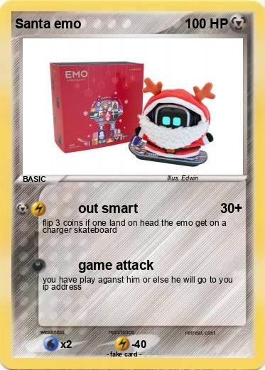 Pokémon Santa emo - out smart - My Pokemon Card