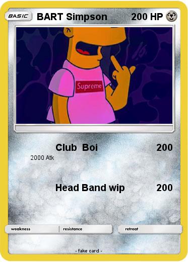 Pokémon BART Simpson 519 519 - Club Boi - My Pokemon Card