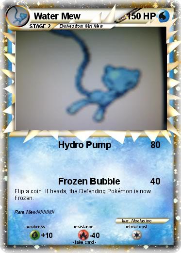 Pokémon Water Mew 2 2 - Hydro Pump - My Pokemon Card