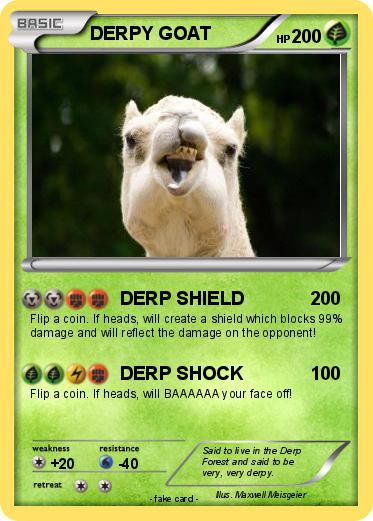 Pokémon DERPY GOAT 2 2 - DERP SHIELD - My Pokemon Card