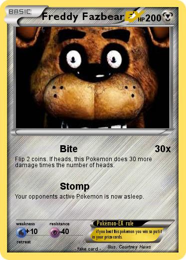 Pokémon Freddy Fazbear 1416 1416 - Bite - My Pokemon Card