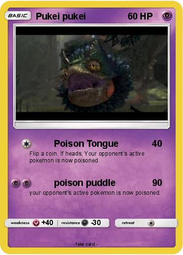 Pokémon Pukei pukei 1 1 - Poison Tongue - My Pokemon Card