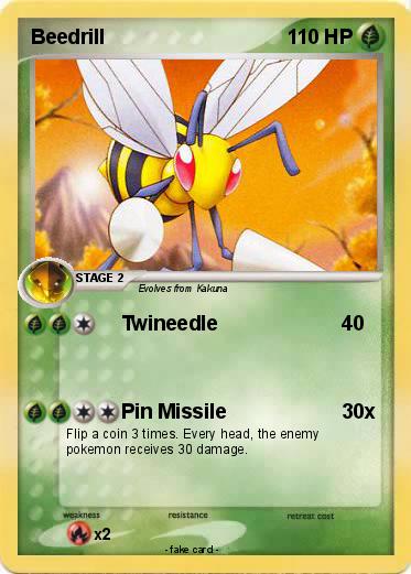 Pokémon Beedrill 192 192 - Twineedle - My Pokemon Card