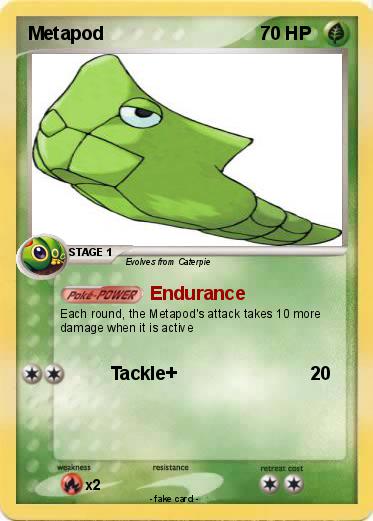 Pokémon Metapod 134 134 - Endurance - My Pokemon Card