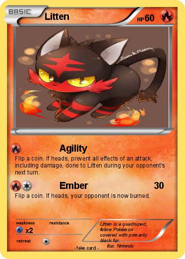 Pokémon Litten 74 74 - Agility - My Pokemon Card