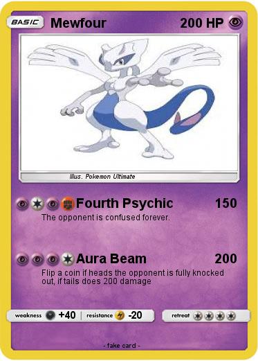 Pokémon Mewfour 140 140 - Fourth Psychic - My Pokemon Card