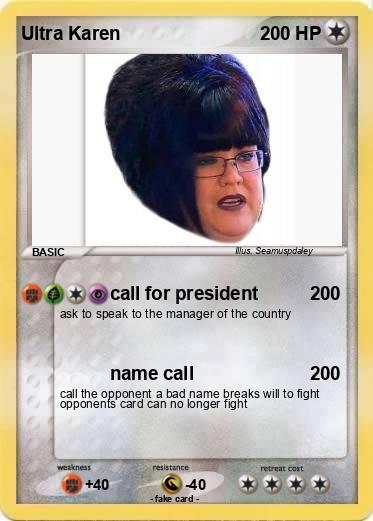 Pokémon Ultra Karen - call for president - My Pokemon Card