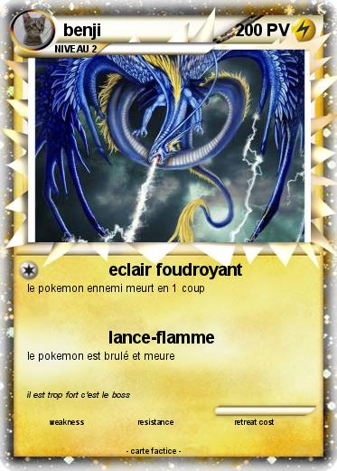 Pokémon benji 25 25 - eclair foudroyant - Ma carte Pokémon