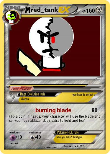 Pokémon red tank - burning blade - My Pokemon Card