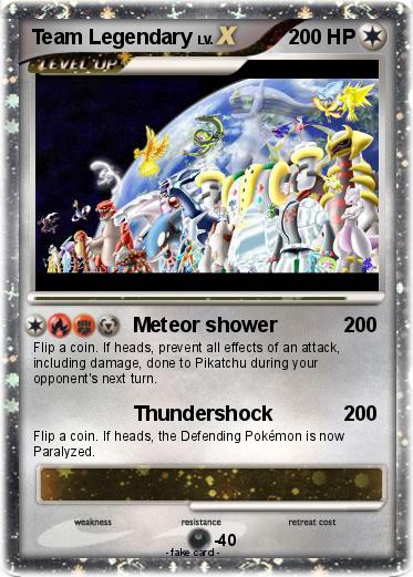 Pokémon Team Legendary 3 3 - Meteor shower - My Pokemon Card