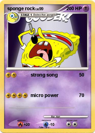Pokémon sponge rock - strong song - My Pokemon Card