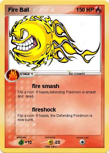Pokémon Fire Ball 163 163 - fire smash - My Pokemon Card