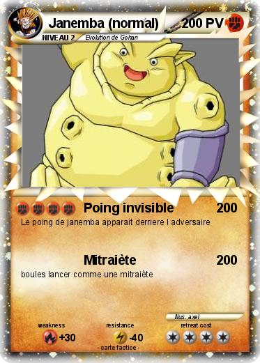 Pokémon Janemba normal - Poing invisible - Ma carte Pokémon