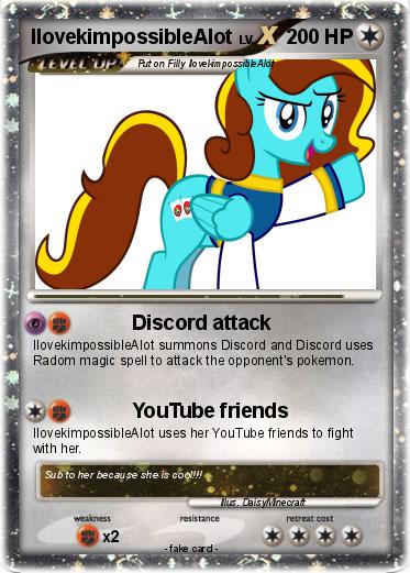 Pokémon IlovekimpossibleAlot 1 1 - Discord attack - My Pokemon Card