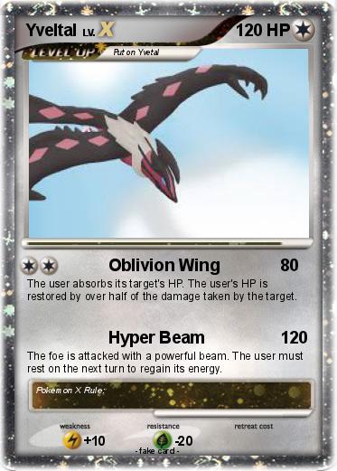 Pokémon Yveltal 1267 1267 - Oblivion Wing - My Pokemon Card