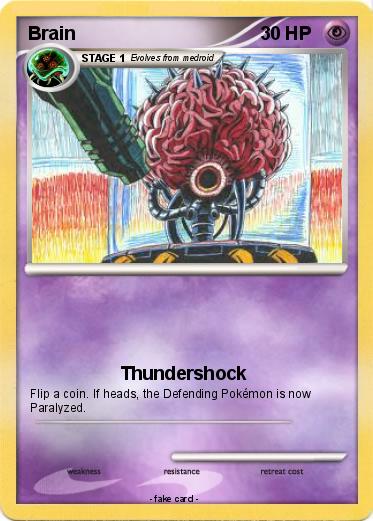 Pokémon Brain 74 74 - Thundershock - My Pokemon Card