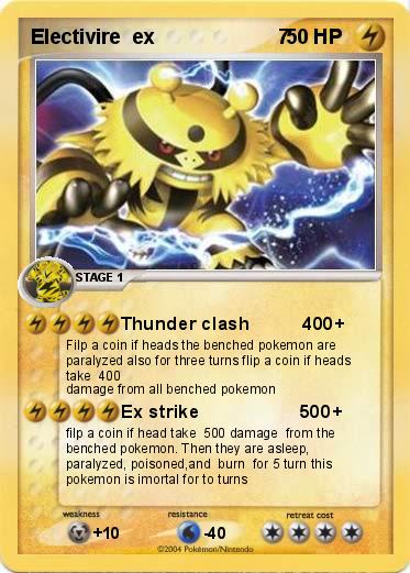 Pokémon Electivire ex 7 1 1 - Thunder clash 400+ - My Pokemon Card