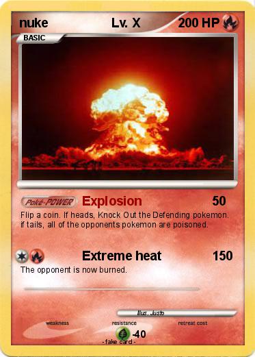 Pokémon nuke Lv X - Explosion - My Pokemon Card