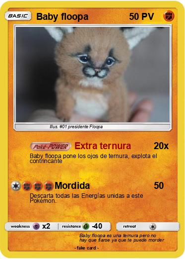 Pokémon Baby floopa - Extra ternura - Mi carta pokémon