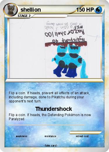 Pokémon shellion - Thundershock - My Pokemon Card